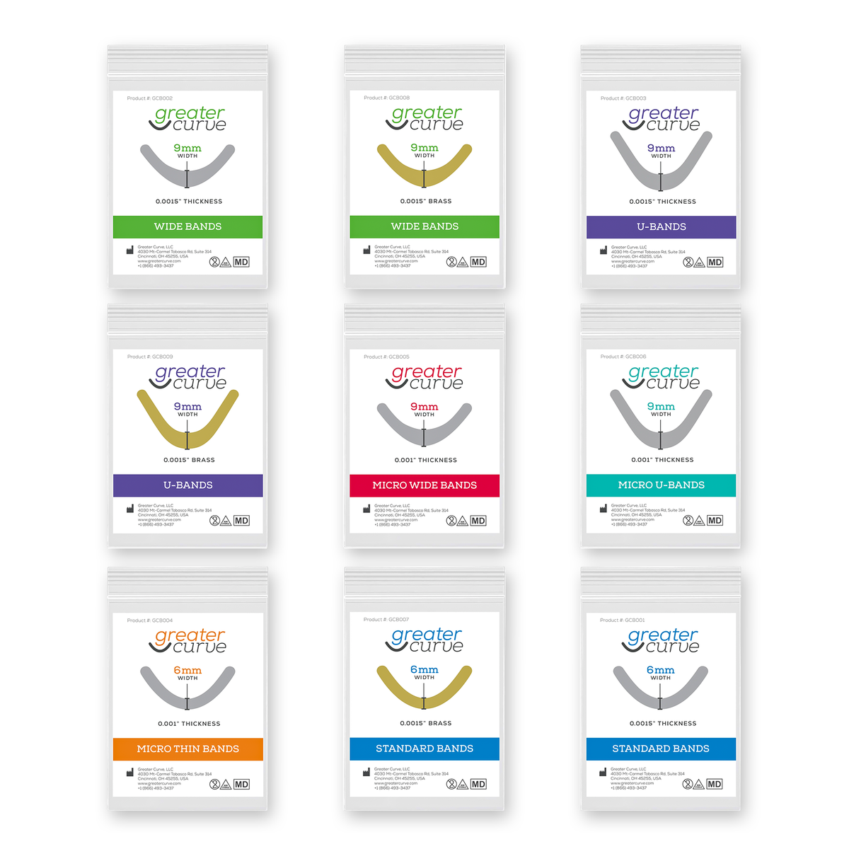 Greater Curve Matrix Bands – Drecomposite